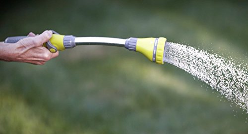 The Relaxed Gardener Watering Wand - 15" Garden Hose Nozzle Sprayer 8 Adjustable Spray Patterns and Thumb Control Shut Off Valve