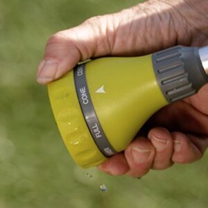 The Relaxed Gardener Watering Wand - 15" Garden Hose Nozzle Sprayer 8 Adjustable Spray Patterns and Thumb Control Shut Off Valve