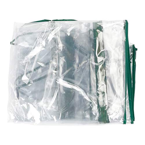 Worth Garden Clear Replacement Cover for 5 Tier Mini Greenhouse - with Roll-Up Zipper Door - Applicable Size 75'' H x 27'' L x 19'' W - Transparent PVC Cover Only - G304B00