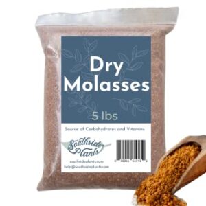 Southside Plants Dry Molasses Plant Fertile Soil - Organic Dried Molasses Powder Boost Health of Your Soil & Pet with Vitamins Carbohydrates - Beneficial Soil for Natural Gardening 5 lb