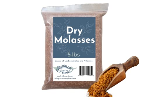 Southside Plants Dry Molasses Plant Fertile Soil - Organic Dried Molasses Powder Boost Health of Your Soil & Pet with Vitamins Carbohydrates - Beneficial Soil for Natural Gardening 5 lb