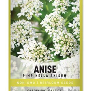 Anise Seeds for Planting is A Heirloom, Non-GMO Herb Variety- Pimpinella Anisum Herb Seeds Great for Indoor and Outdoor Gardening by Gardeners Basics