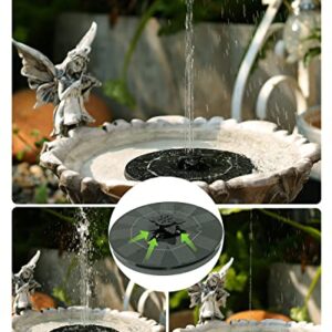 Xinhong Solar Bird Bath Fountains, Upgrade 3W Solar Powered Fountain Pump with 3 In 1 Rotation Nozzle, Free Standing Floating Solar Fountain Pump for Bird Bath, Fish Tank, Pond