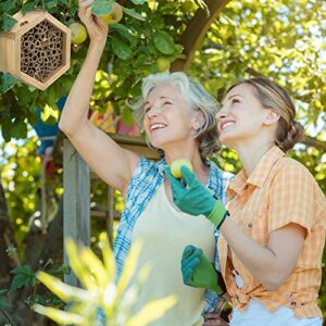 KIBAGA Mason Bee House - Handmade Natural Bamboo Bee Hive Attracts Peaceful Bee Pollinators to Enhance Your Garden's Productivity - The for Garden Lovers