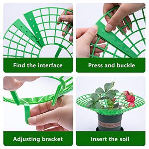 codree 10 Pack Strawberry Plant Supports, Strawberry Plant Stand with 3 Sturdy Legs, Strawberry Growing Racks, Strawberry Growing Frame, Protecting Strawberry Plants from Mold, Rot and Dirt, Green