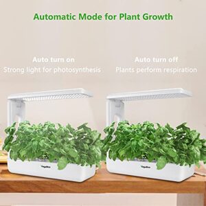 VegeBox 12 Pods Hydroponics Growing System - Indoor Herb Garden, Kitchen Smart Garden Planter, LED Grow Light with Plant Germination Kits(White)…