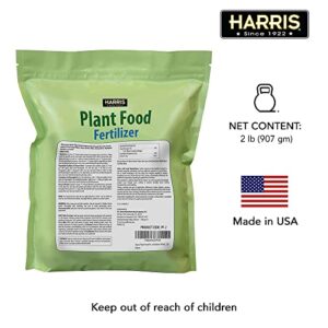 Harris Premium Plant Food Fertilizer, Promotes Vigorous Growth of Indoor and Outdoor Plants, 2lb