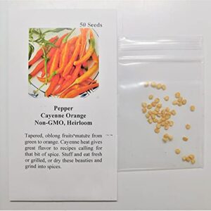 David's Garden Seeds Pepper Cayenne Orange 7383 (Orange) 25 Non-GMO, Heirloom Seeds