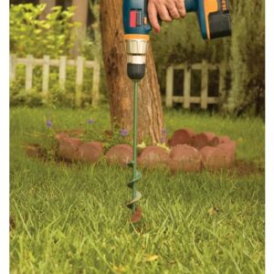 Yard Butler Roto Earth 18” Aerating Irrigating Planting Auger Drill Bit Digs Holes For You, REA-4