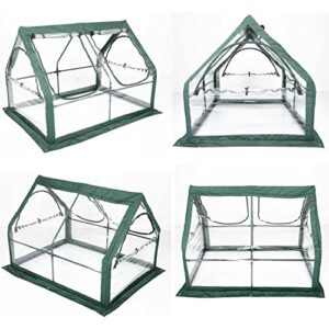 Portable Greenhouse for Garden Bed ,Easy Set-Up Gardening Flower House & Plant Sunshine Room with PVC Cover for Protecting Plant from Cold Frost & Birds & Insects