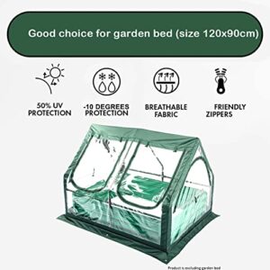 Portable Greenhouse for Garden Bed ,Easy Set-Up Gardening Flower House & Plant Sunshine Room with PVC Cover for Protecting Plant from Cold Frost & Birds & Insects