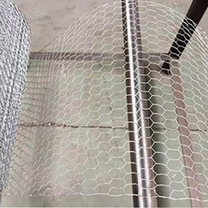 Qlvily Chicken Wire 13.7" x 393.7" Poultry Wire Netting, Hexagonal Galvanized Mesh Garden Fence Barrier, Pet/Rabbit/Chicken Wire Fencing, with 100 PCS Cable Zip Ties