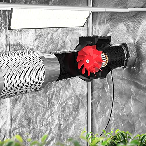 iPower 6 Inch 395 CFM Inline Duct Ventilation Fan with Variable Speed Controller HVAC Blower for Hydroponics/Grow Tent/Indoor Garden