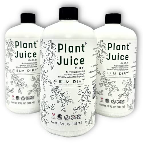 Elm Dirt Plant Juice Organic Fertilizer for All Plants - Indoor or Outdoor (3 Bottle)