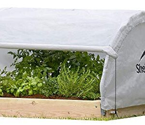 ShelterLogic 4' x 4' GrowIT Backyard Round Roof Style Raised Bed Greenhouse with Fully Closable Translucent Waterproof Cover (Wood Frame Not Included)