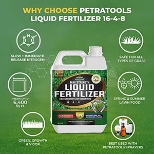 PetraTools Liquid Iron for Lawns (32oz) Liquid 16-4-8 Lawn (32oz)