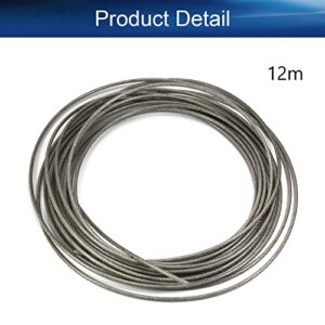 Heyiarbeit 5/32 Wire Rope 304 Stainless Steel PVC Wire Cable, 39.36ft Length Aircraft Cable Perfect for Outdoor, Yard, Garden or Crafts