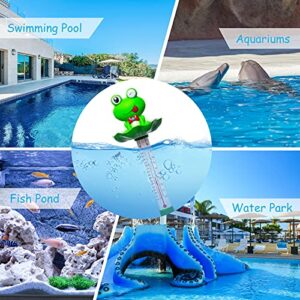 Doli Yearning Floating Swimming Pool Thermometer, Pond Water Thermometer with String, Baby Pool Thermometer, Shatter Resistant, for Outdoor & Indoor Swimming Pools, Spas, Hot Tubs Frog