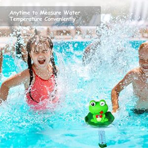 Doli Yearning Floating Swimming Pool Thermometer, Pond Water Thermometer with String, Baby Pool Thermometer, Shatter Resistant, for Outdoor & Indoor Swimming Pools, Spas, Hot Tubs Frog