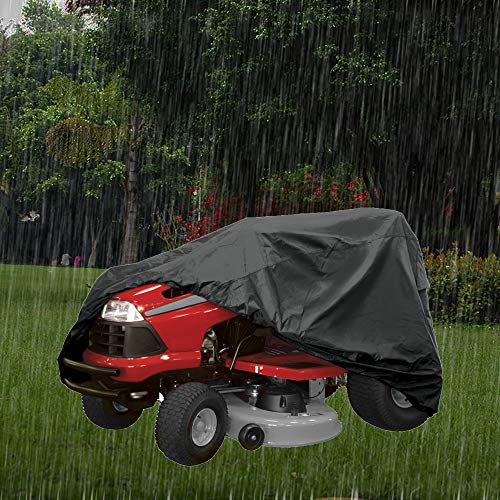 Mayhour Riding Lawn Mower Cover Waterproof Heavy Duty Outdoor Tractor Cover Universal Fit Durable All Season Weather UV Dust Snow Resistant Windproof for Garden Yard Tractor