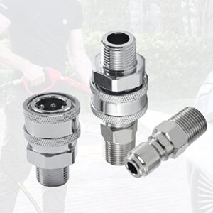 Raincovo Pressure Washer Quick Connect 3/8 Inch, Pressure Washer Fittings, Adapter Set, 4 Pieces