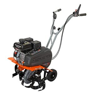 yardmax 22 in. 209cc front tine forward and reverse rotating gas garden tiller