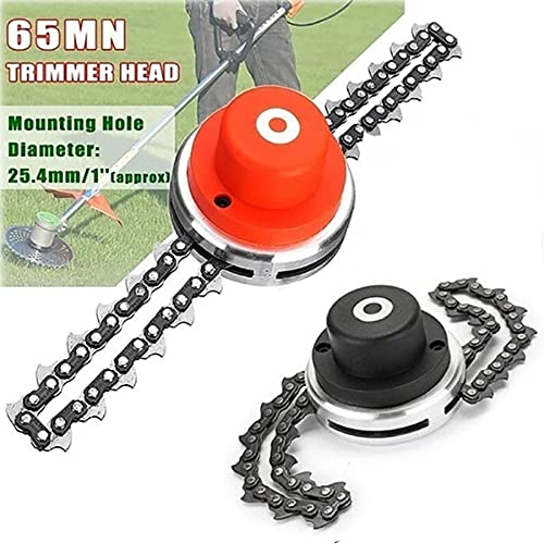 Vwlvrsco Lawn Mower Chain Weed Trimmer Head 65Mn Grass Brush Cutter Weed Eater Blade Outdoor Garden Tools Universal Gardening Tool (B 1 Set Red)