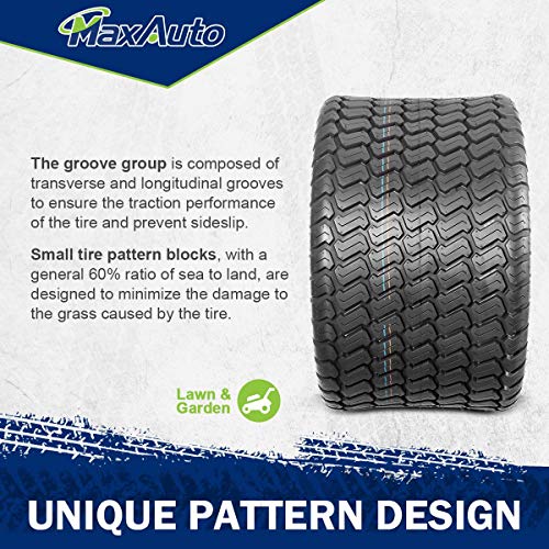 MaxAuto Lawn & Garden Turf Tire 20X12-10 P332 4PR Load Range B,2Pcs