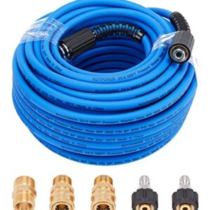 FIXFANS Pressure Washer Hose – 1/4" X 100 FT High Power Washer Extension Hose – Kink & Wear Resistant High Pressure Hose for Replacement – Compatible with M22 Fittings – 3600PSI