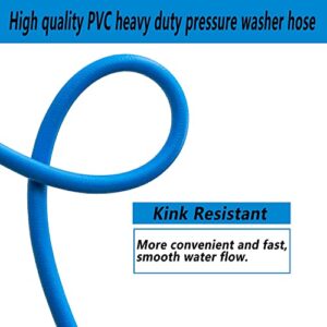 FIXFANS Pressure Washer Hose – 1/4" X 100 FT High Power Washer Extension Hose – Kink & Wear Resistant High Pressure Hose for Replacement – Compatible with M22 Fittings – 3600PSI