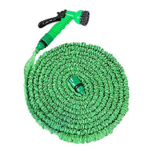 100 Feet Expanding Magic Hose with Gun Water Garden Pipe Green Flexible Expandable Garden Water Hose