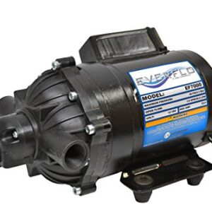 Everflo EF7000-BOX 7.0 GPM 12V Diaphragm Pump-1/2 FNPT Ports, Black