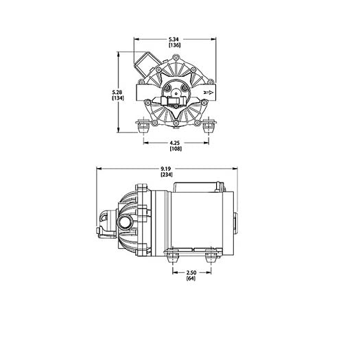 Everflo EF7000-BOX 7.0 GPM 12V Diaphragm Pump-1/2 FNPT Ports, Black