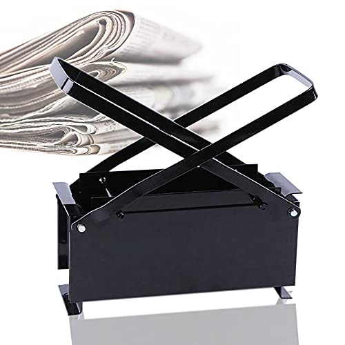 Newspaper Clumping Press, Brick Briquette Machine Paper Log Fire Free Eco Recycle Newspaper Fuel Block for Heating Fire Stove Tool for Indoor Outdoor Home Garden