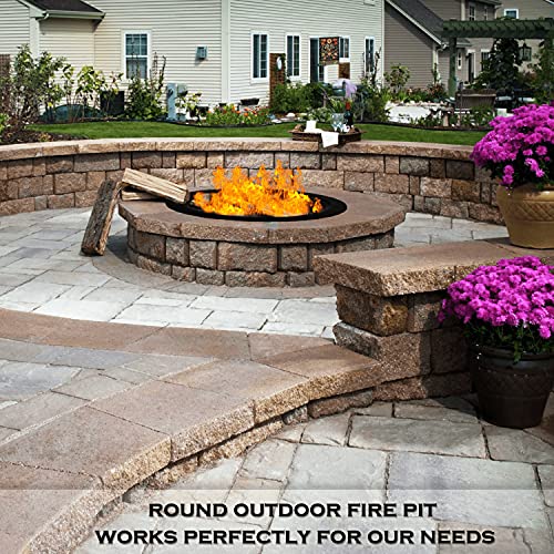 FEBTECH Fire Rings for Outdoors Heavy Duty– Fire Pit Ring 45 Inch – Fire Pit Insert Round DIY Fire Pit Liner - Above or In-Ground fire Ring for Outdoor Garden Patio Camping Bonfire