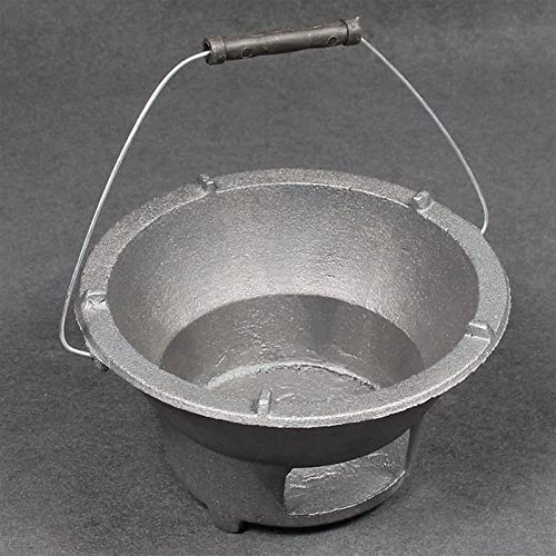 SM SunniMix Small Charcoal Grill Barbecue Stove Camping Charcoal Stove Accessories Iron Smokeless Fire Pit for Outdoor Courtyard Garden Indoor Camping, 20cm x 11cm