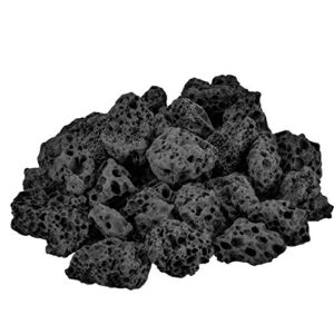 Mr. Fireglass 10 Pounds Lava Rocks Black Natural Stone Granules for Gas Fire Pit Fireplace, Gas Log Set & Barbecue Grills, Decorative Landscaping Rocks for Indoor and Outdoor Use, 0.4" - 0.8" Sized