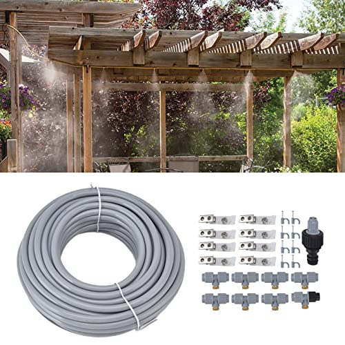 Garden Hose Set, Garden Hose Kit Cooling  15m/49.2ft Low Pressure Humidification for Outdoor