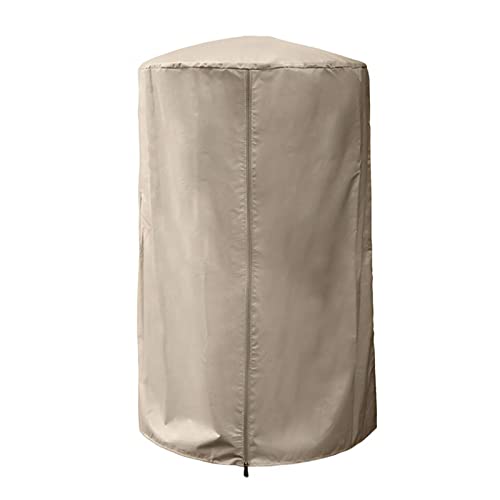 Patio Heater Covers, Oxford Coated Fabric Dustproof Standup Round Oxford Covers Propane Heater Covers for Outdoor Garden Sunlight-Resistant Waterproof for All Weather Protection (Beige)