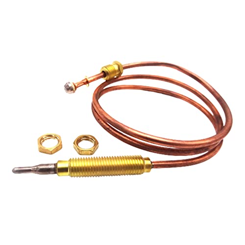 Patio Heater Thermocouple Replacement, Propane Gas Patio Heater Repair Replacement Parts with Nuts 600mm, for Patio and Room Heater Garden Outdoor Heater Accessories(as shown)