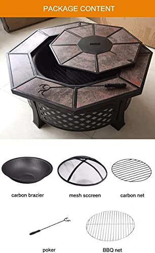 Fire Pits,BBQ Grill,for Outdoor Camping Picnic Bonfire Patio Backyard Garden Beaches Park,Family Essential Multifunctional Stove