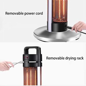 DYCLE Patio Infrared Heater, Outdoor Garden Electric Heater, Carbon Fiber Heater Element, 2 Heating Levels， IP44 Waterproof， Portable Desktop Heater 1900W