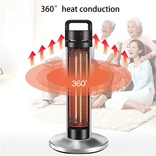 DYCLE Patio Infrared Heater, Outdoor Garden Electric Heater, Carbon Fiber Heater Element, 2 Heating Levels， IP44 Waterproof， Portable Desktop Heater 1900W