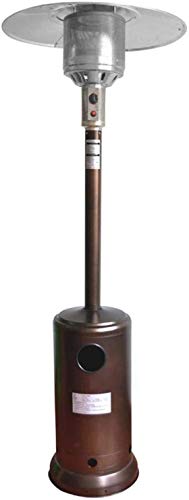 LIANGZAI Outdoor Patio Heater-46000-BTU Patio Heaters Propane Stainless Steel Floorstanding Liquid Propane Garden Patio Heater,w/Accessories/Wheels (Bronze)