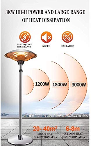 LUYIYI Heater, Outdoor Commercial Umbrella Heater Stove, Height Adjustable, Suitable for Home Garden