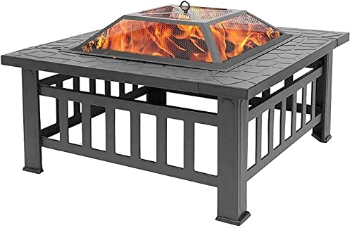 LEAYAN Garden Fire Pit Grill Bowl Grill Barbecue Rack Fire Pit Outdoor Wood Burning, Villa Garden Decoration fire Pit, Barbecue fire Pit Table, 31 inches