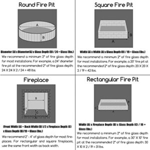 Utheer Fire Glass for Fire Pit, 1/2 Inch Reflective Fire Glass for Propane Fire Pit, Fire Pit Rocks Safe for Outdoors and Indoors Fire Pit, Blended Ultra-White, Black, Gold Fire Glass, 10 Pounds