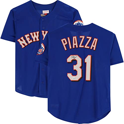 Mike Piazza New York Mets Autographed Royal Blue Mitchell & Ness Replica Batting Practice Jersey - Autographed MLB Jerseys