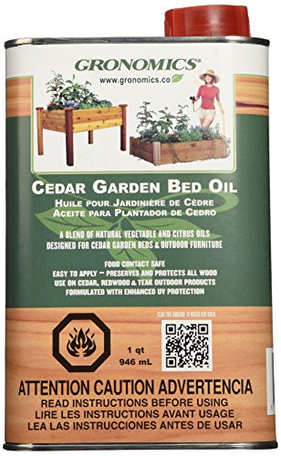 Gronomics GBO1Q Cedar Garden Bed Oil, 1-Quart