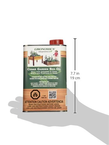 Gronomics GBO1Q Cedar Garden Bed Oil, 1-Quart